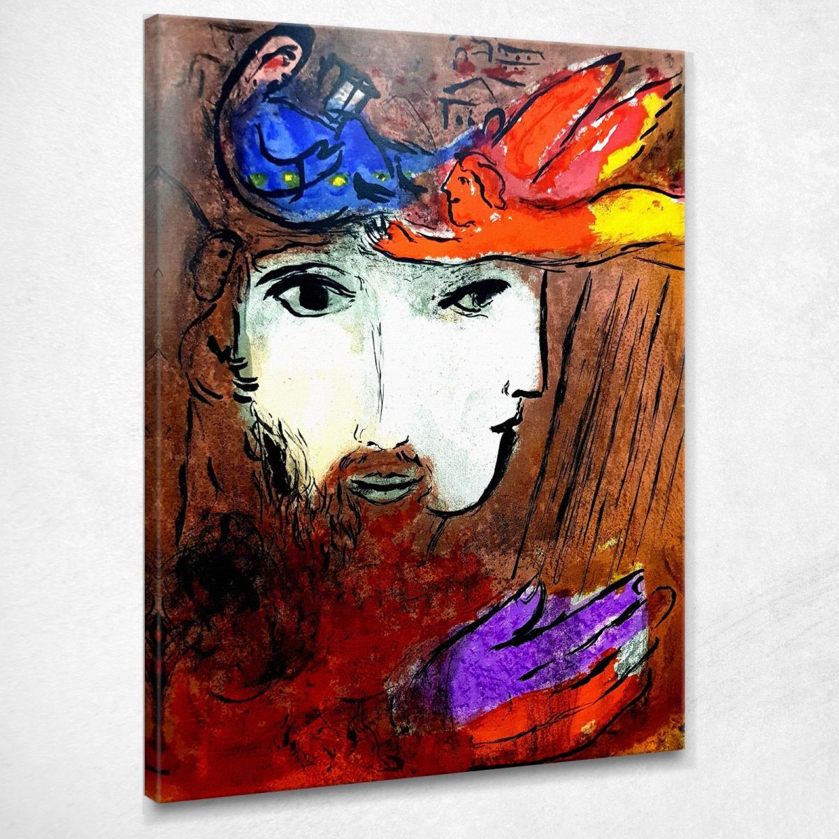 David And Bathsheba Chagall Marc canvas print