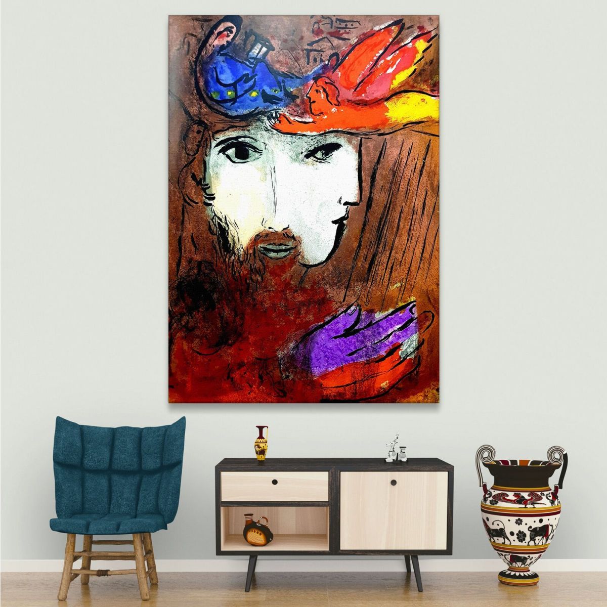 David And Bathsheba Chagall Marc canvas print