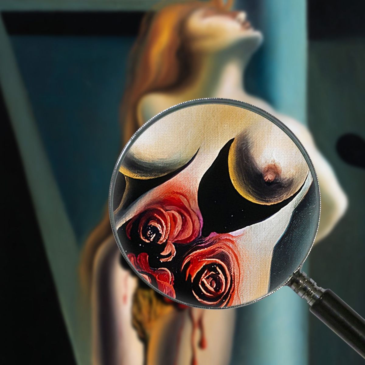 Bleeding Roses Dali Salvador canvas print