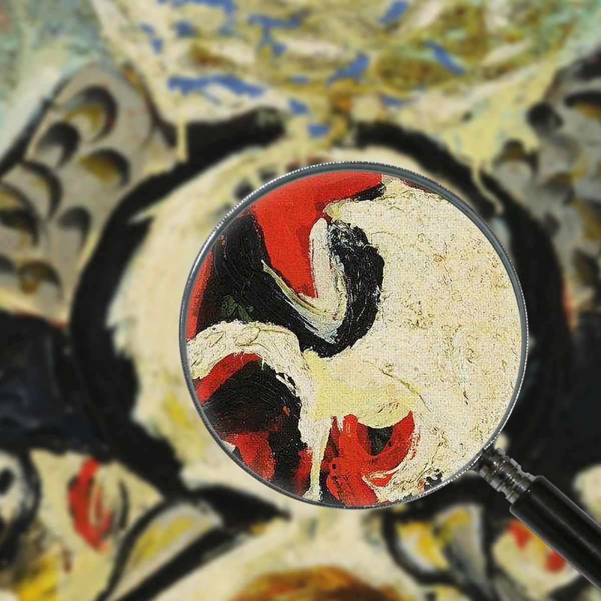 Bird Jackson Pollock canvas print