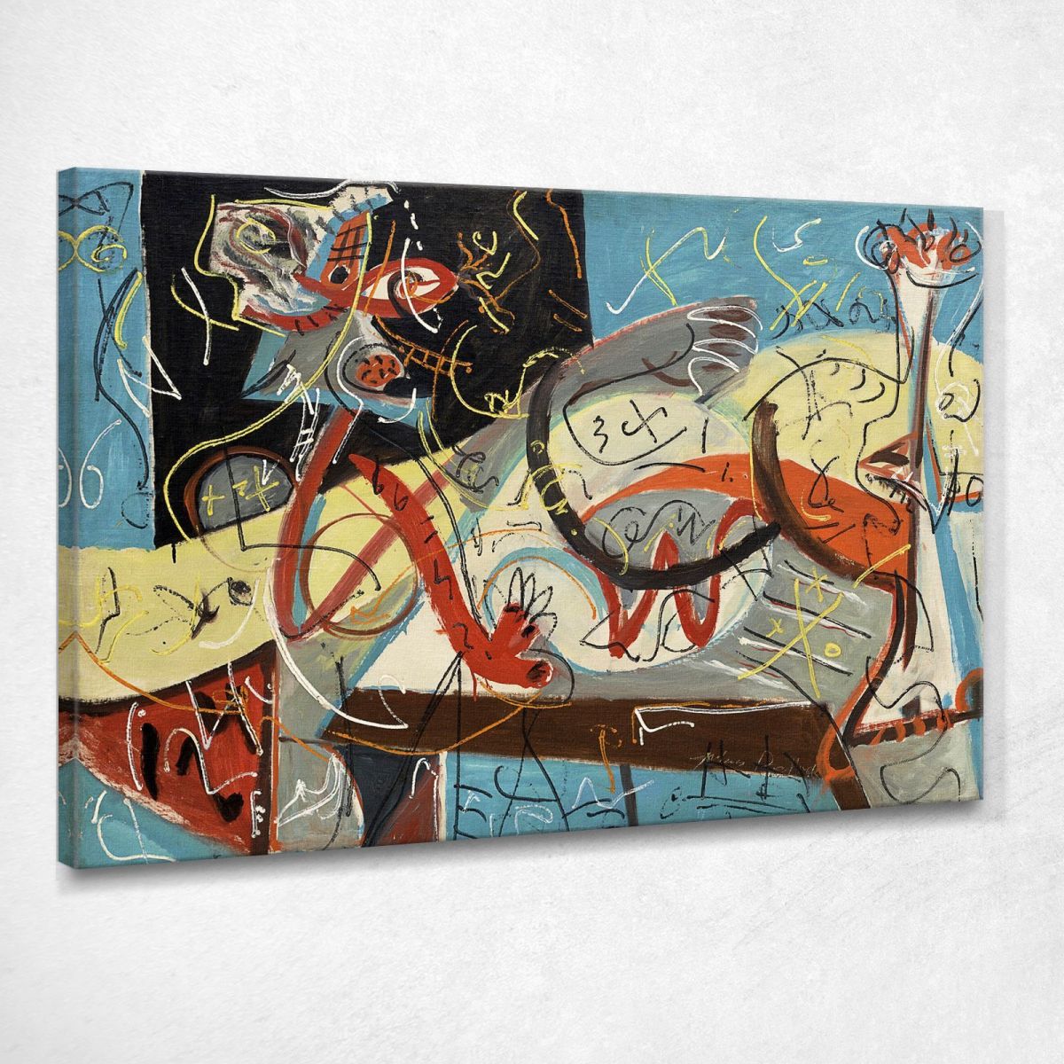 Stenographic Figure Jackson Pollock canvas print