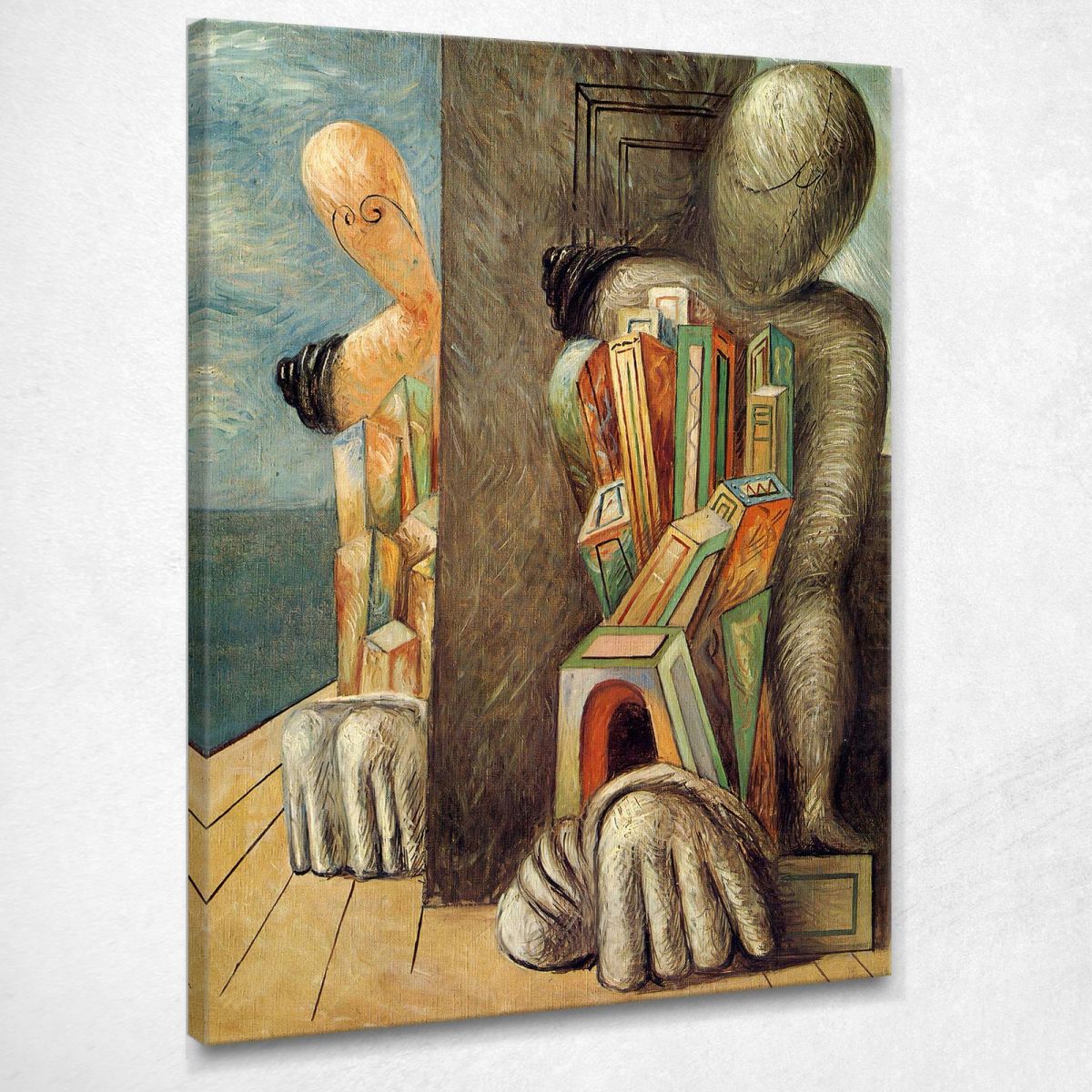 Archaeologists Giorgio De Chirico canvas print