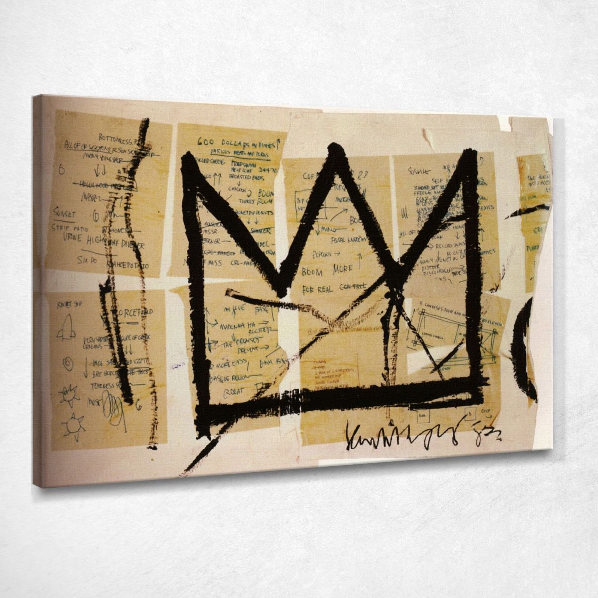 Crown Jean-Michel Basquiat canvas print