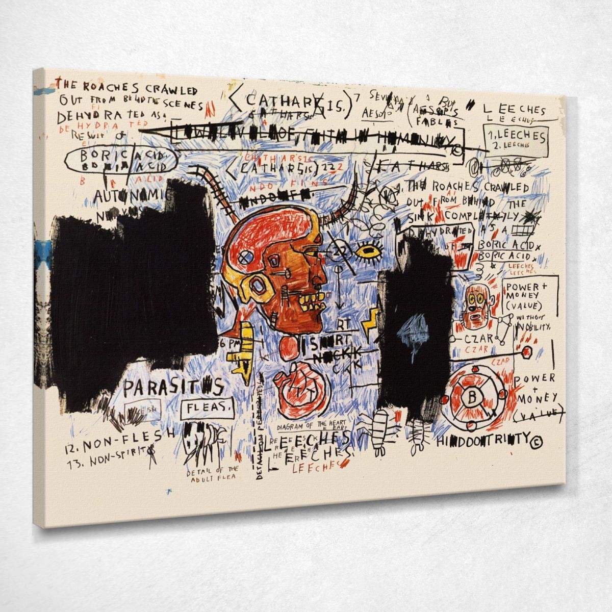 Leeches Jean-Michel Basquiat canvas print