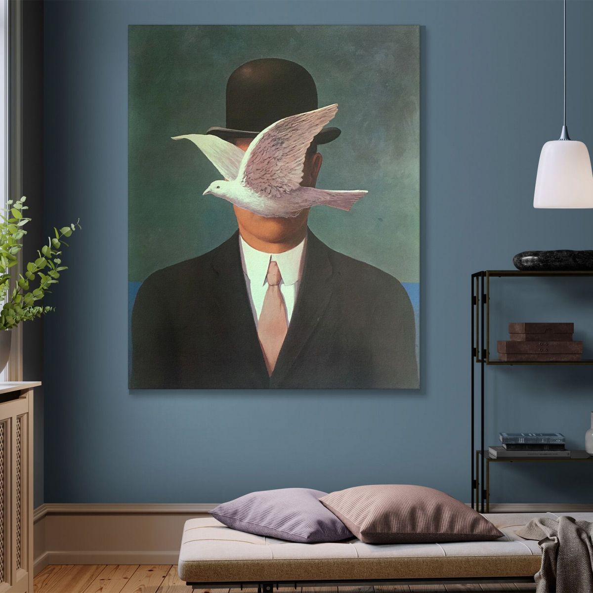 The Man With The Bowler Hat René Magritte canvas print