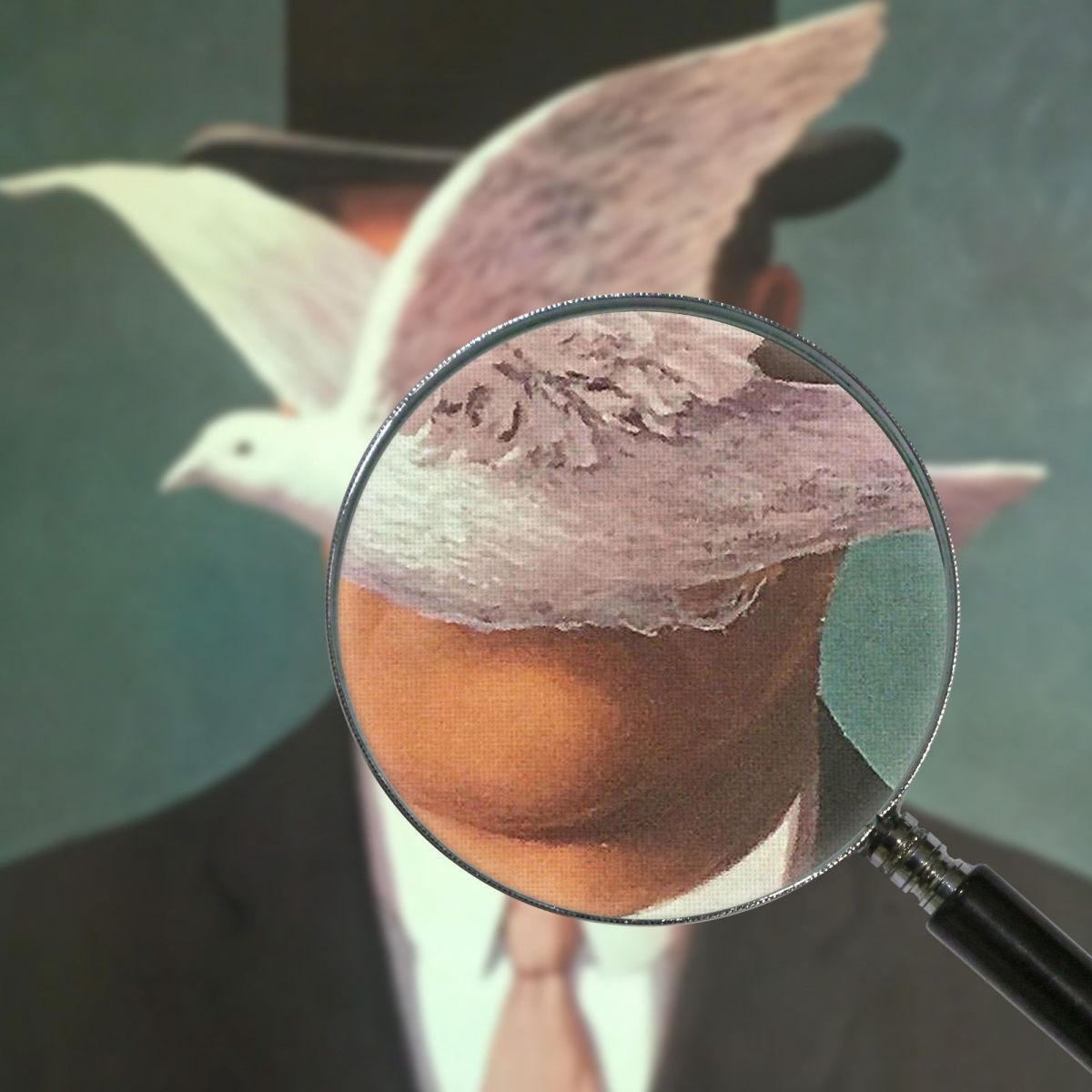 The Man With The Bowler Hat René Magritte canvas print