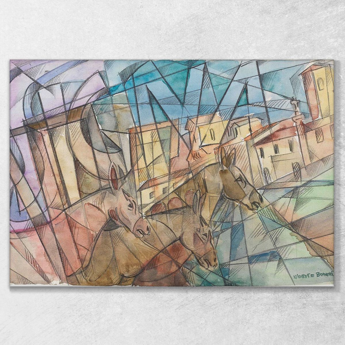Signa, Finales De Los Años Treinta Uberto Bonetti cuadro en lienzo