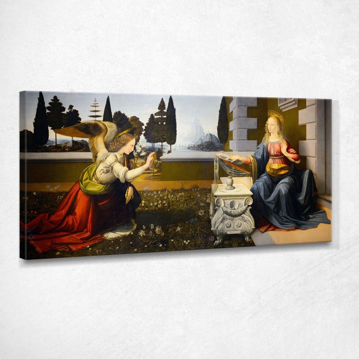 Annunciation Leonardo Da Vinci canvas print