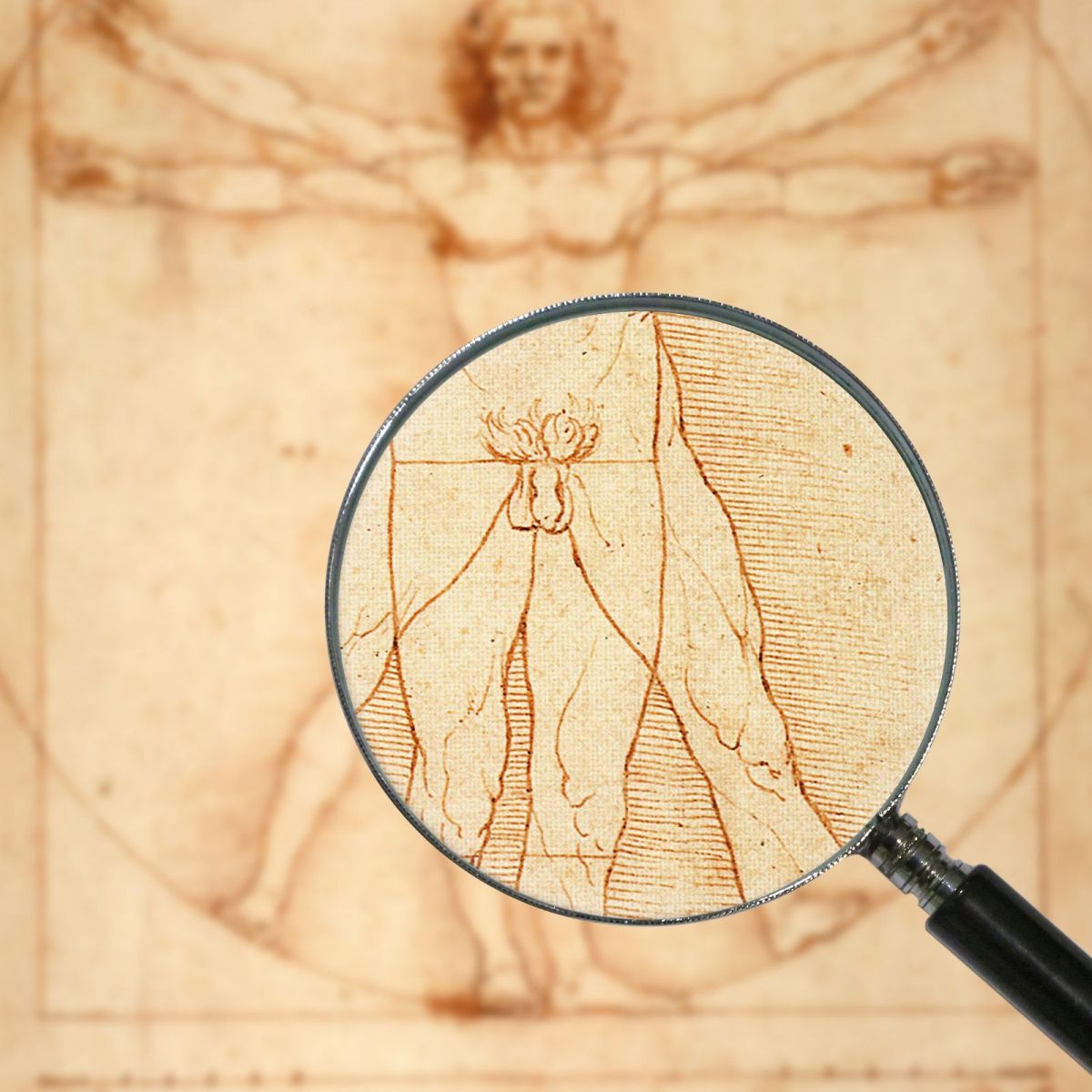 Vitruvianischer Mensch Leonardo Da Vinci drucken auf leinwand