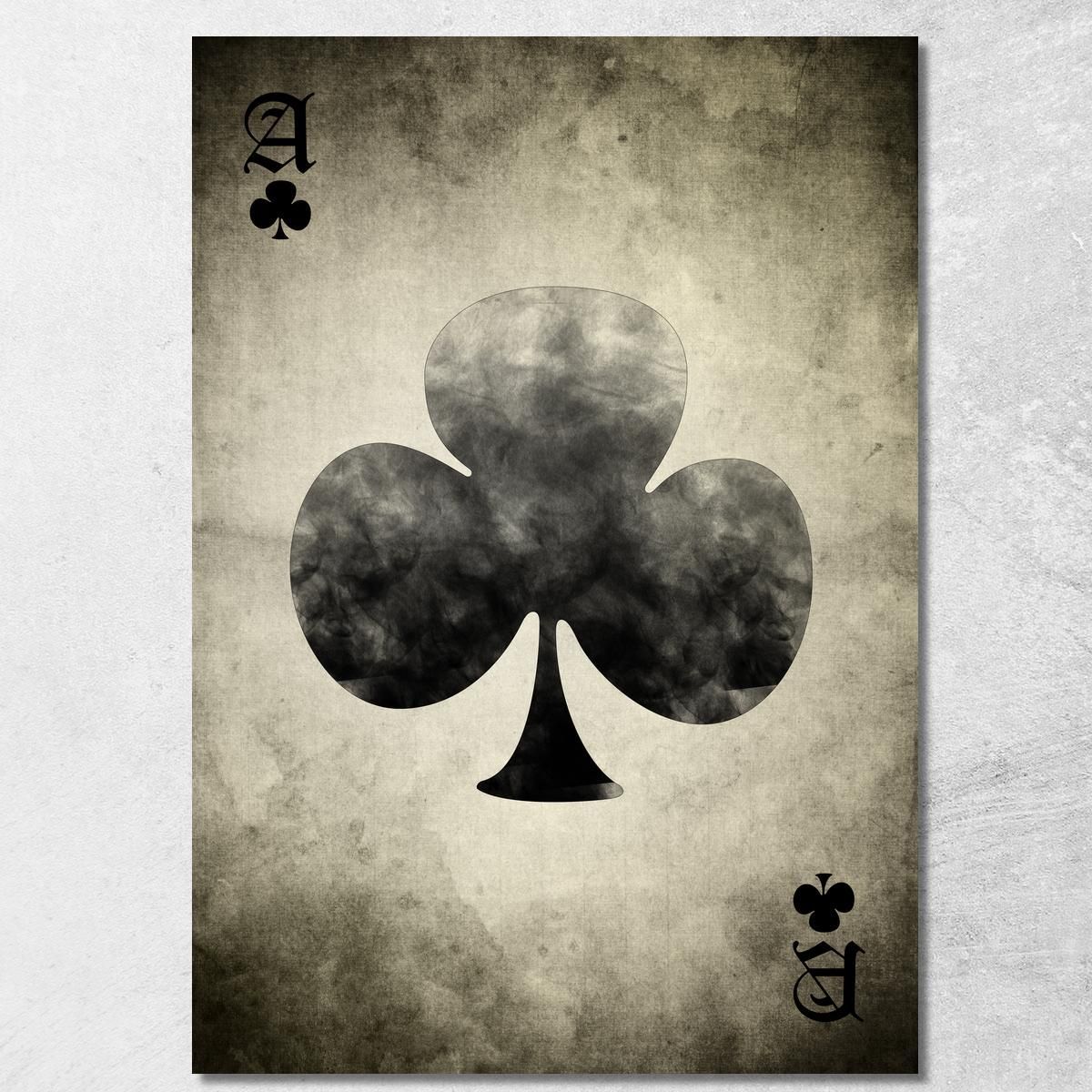 Ace Of Clubs Playing Cards Frame canvas print