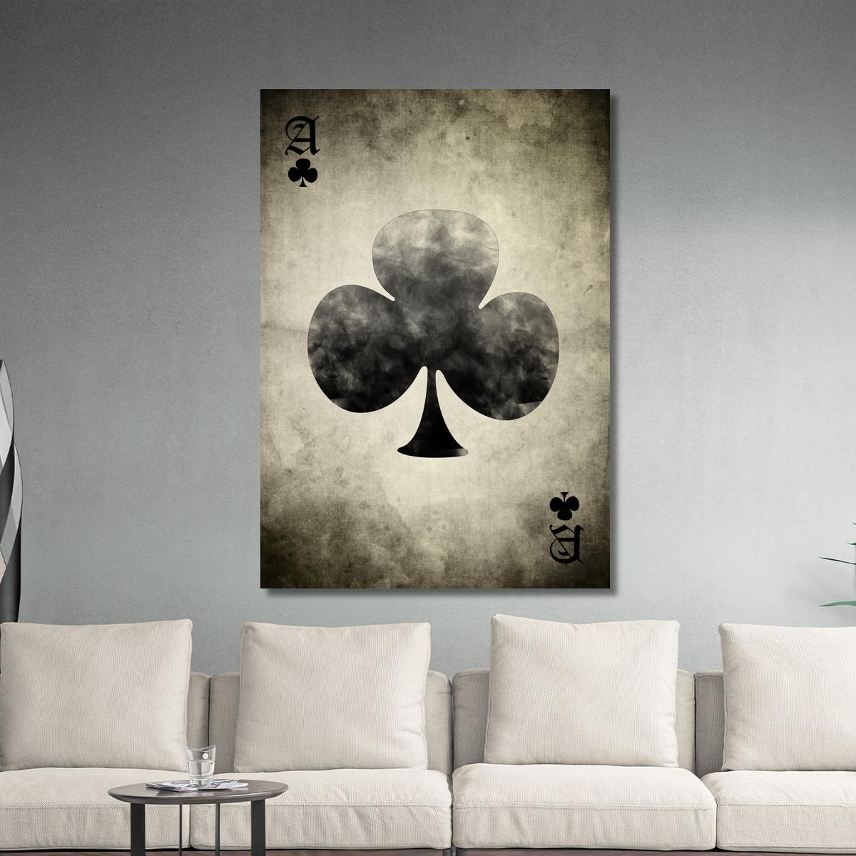 Ace Of Clubs Playing Cards Frame canvas print