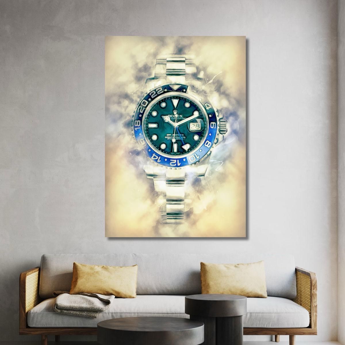Modern Watch Painting Rolex Obfuscated Dream canvas print