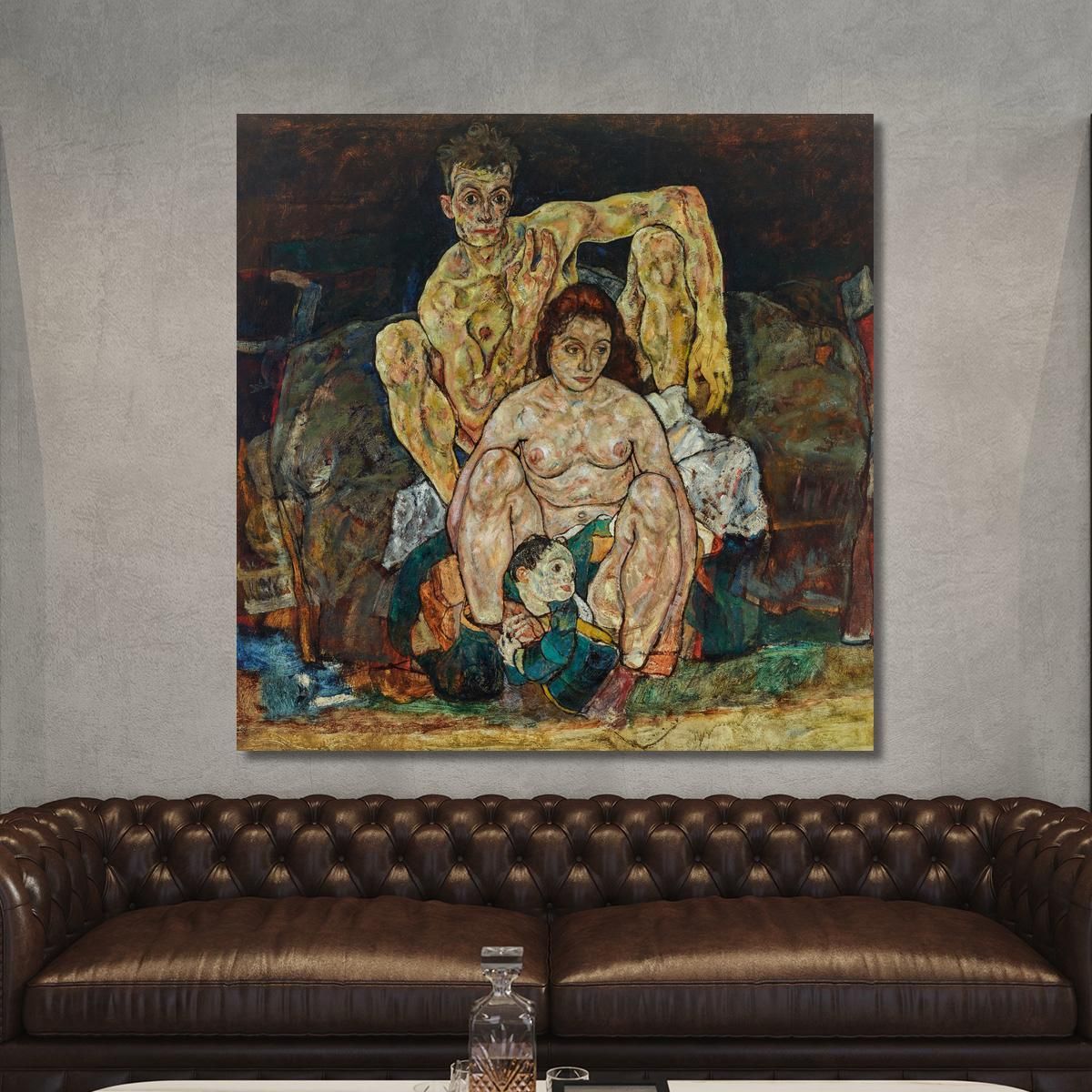 La Familia Egon Schiele cuadro en lienzo