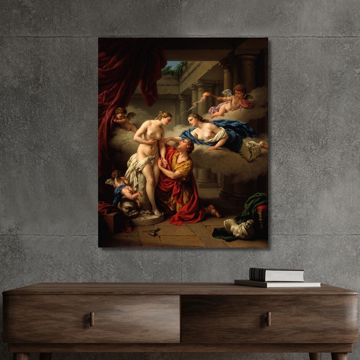 Pygmalion And His Statue Louis-Jean-François Lagrenée canvas print