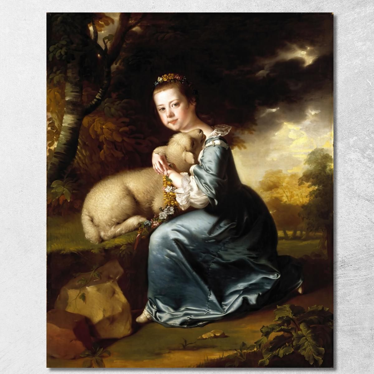 Portrait Of Miss Frances Warren Joseph Wright of Derby canvas print