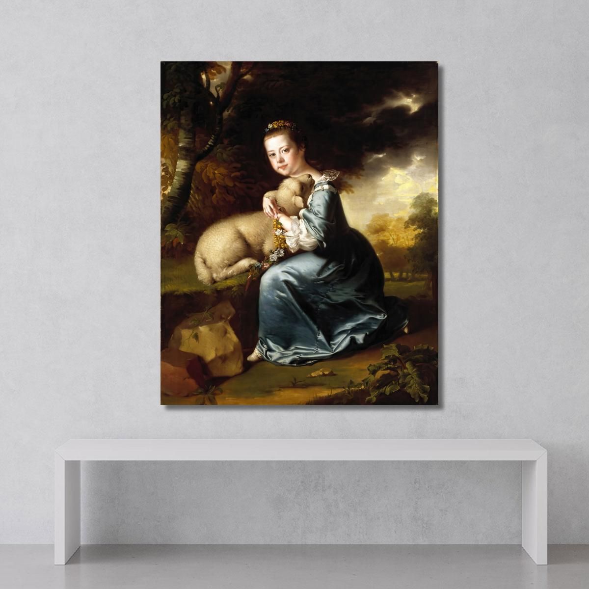 Portrait Of Miss Frances Warren Joseph Wright of Derby canvas print