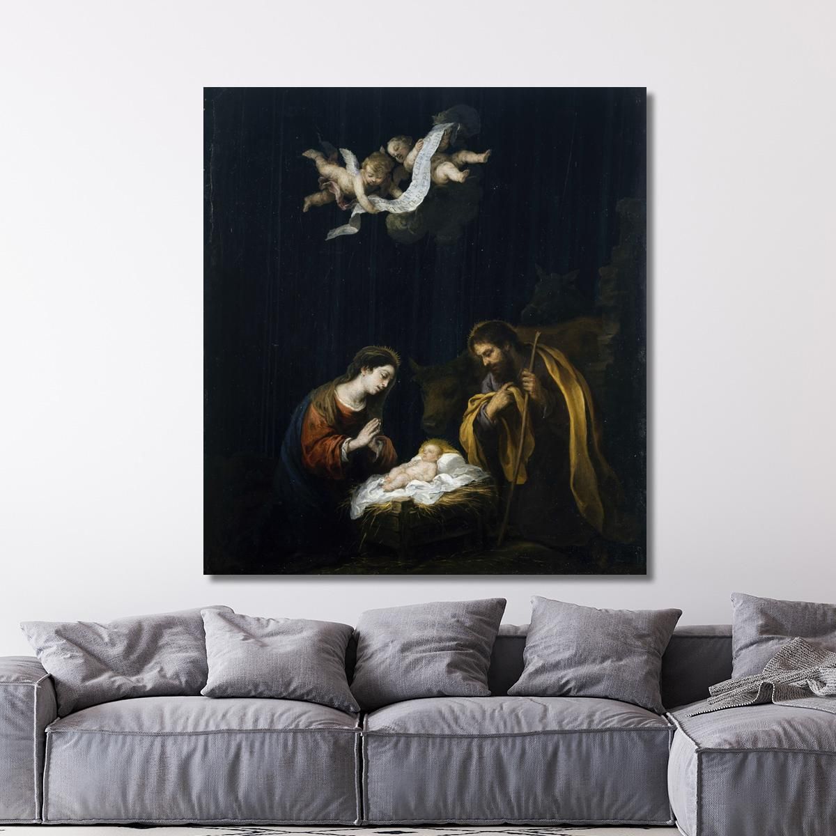 The Nativity Bartolomé Estebán Murillo canvas print
