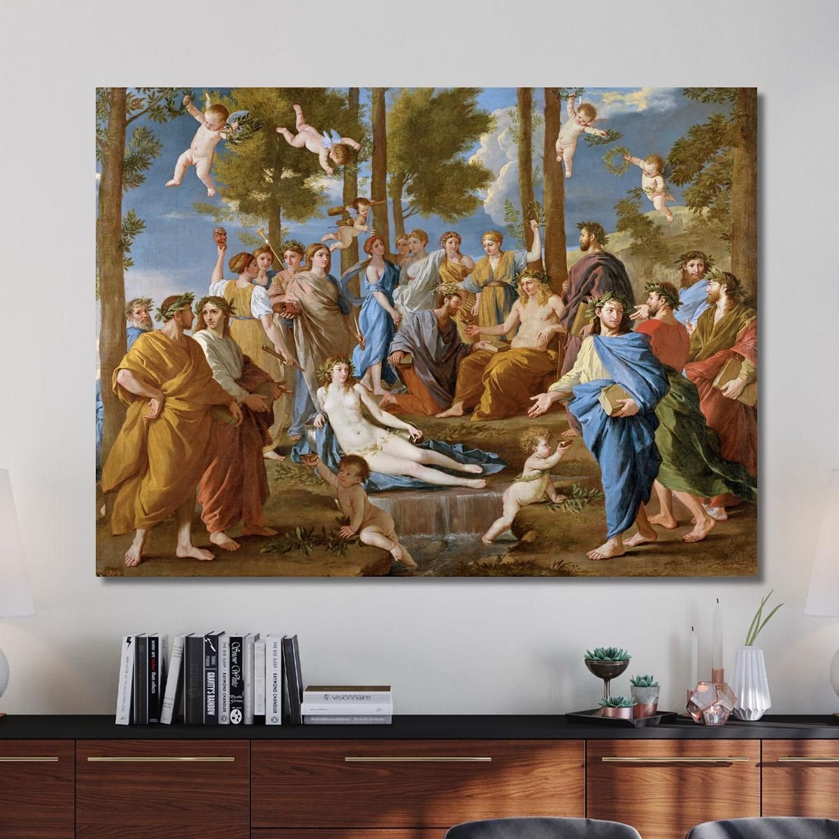 El Parnaso Nicolas Poussin cuadro en lienzo