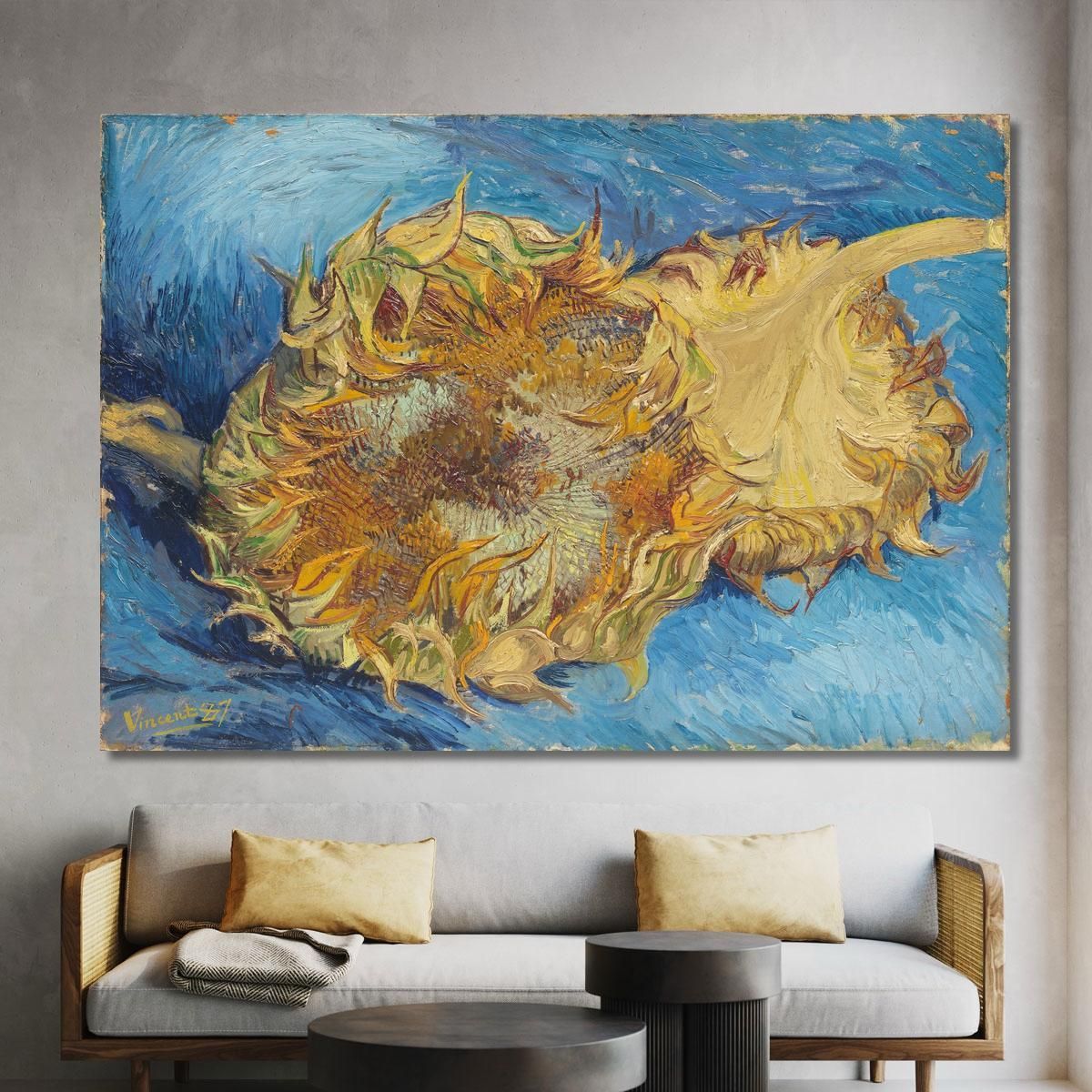 Two Cut Sunflowers Vincent van Gogh canvas print