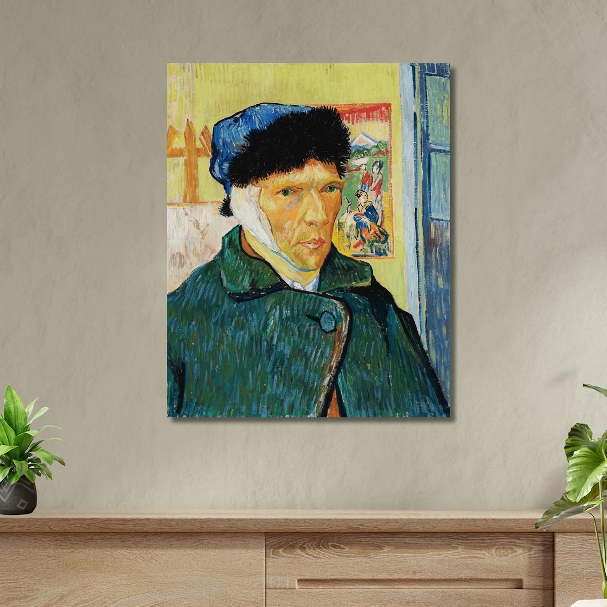 Self-Portrait With Bandaged Ear Vincent van Gogh canvas print