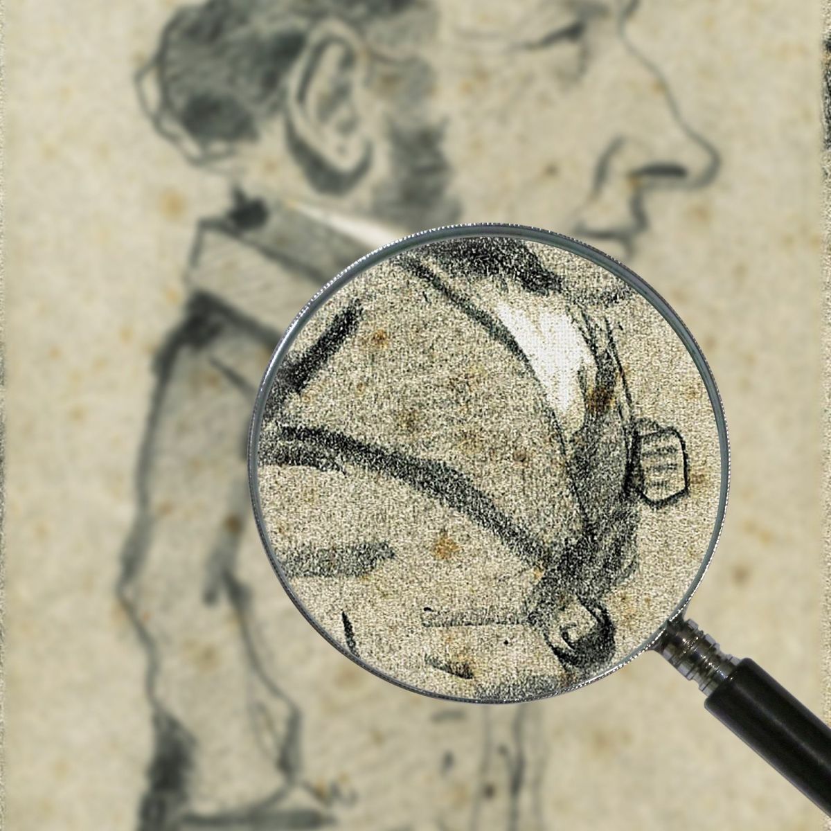 Caricature Of Eugène Marcel Claude Monet canvas print