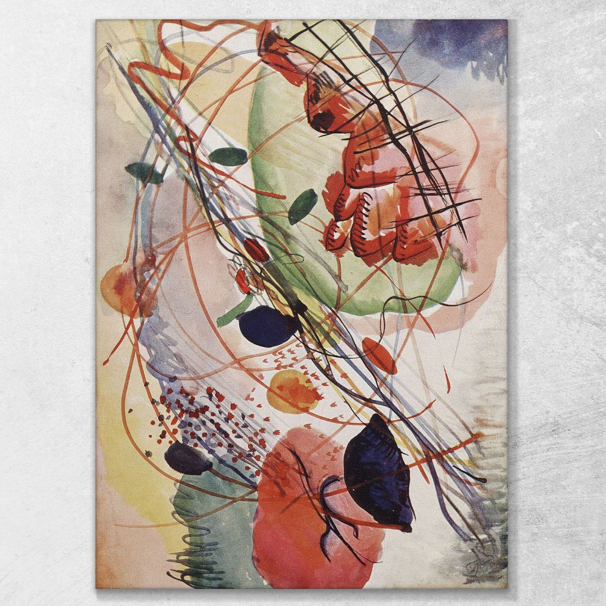 Watercolor Wassily Kandinsky canvas print